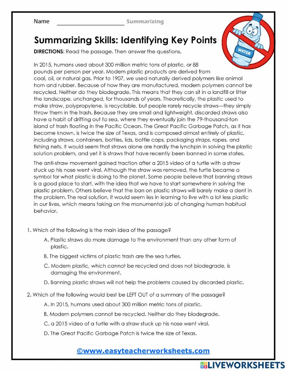 Summarizing Skills: Identifying Key Points 4690948