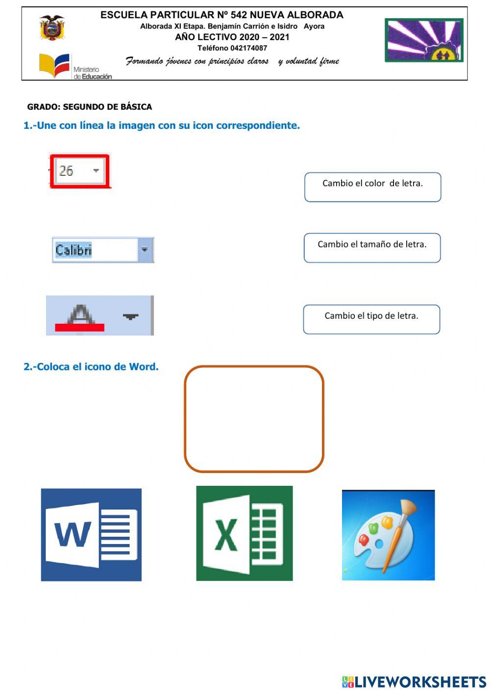 Microsoft Word | Free Interactive Worksheets | 691989