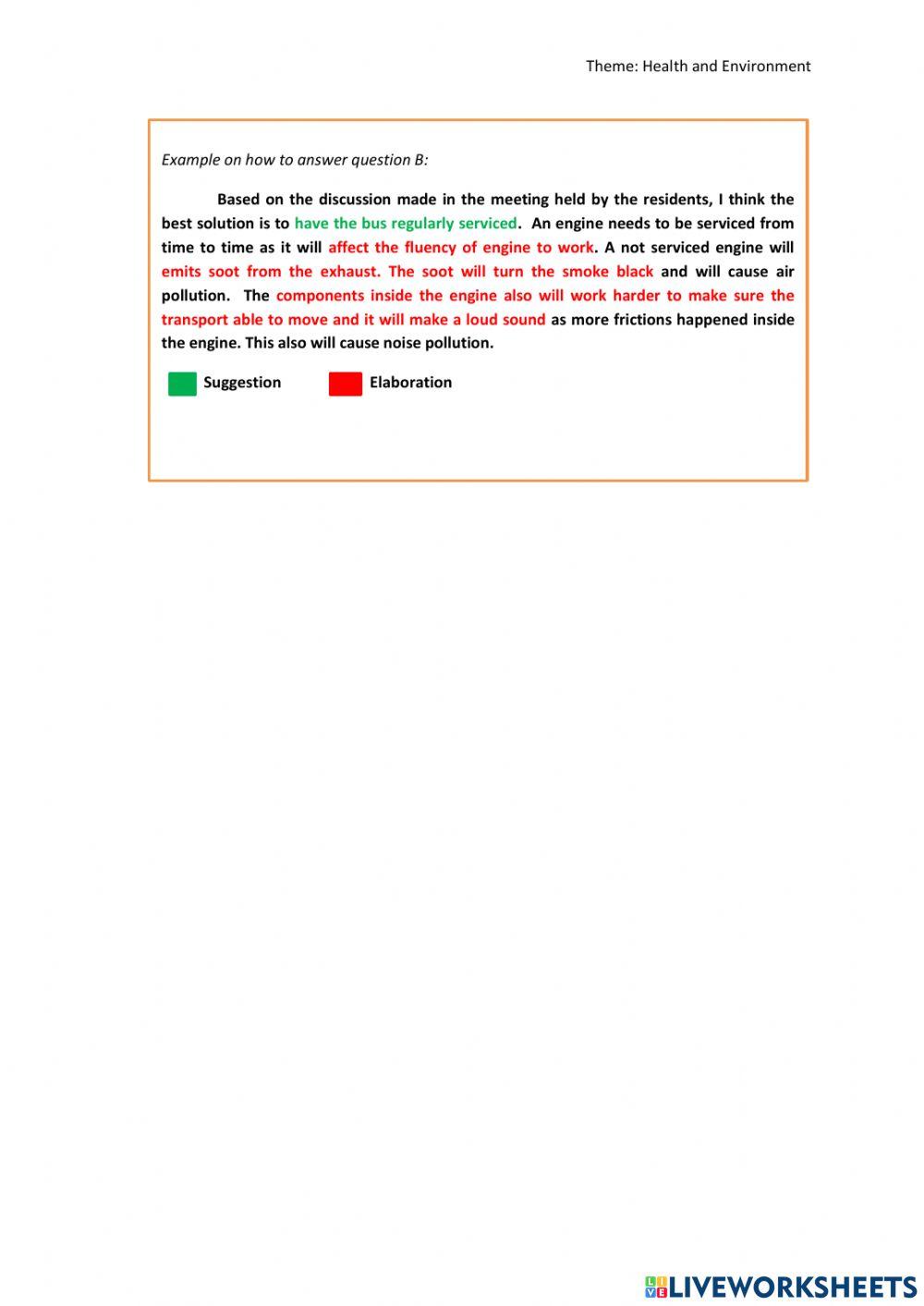 Clean Air interactive worksheet | Live Worksheets