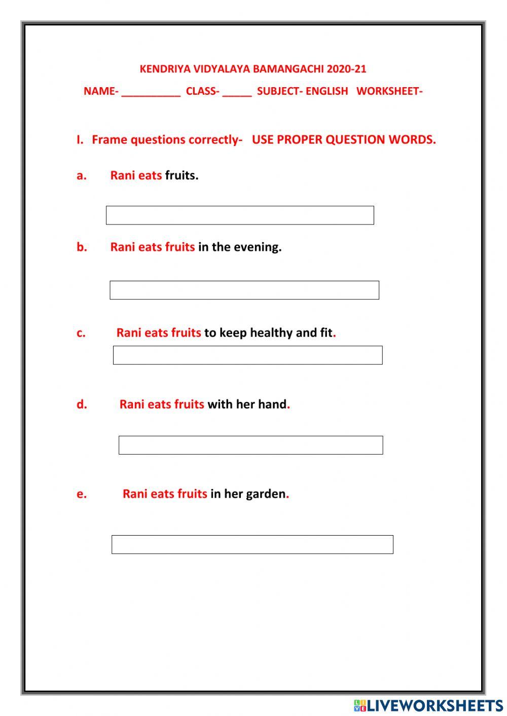 FRAMING OF QUESTIONS Worksheet Live Worksheets framing-of-questions-worksheet-live-worksheets