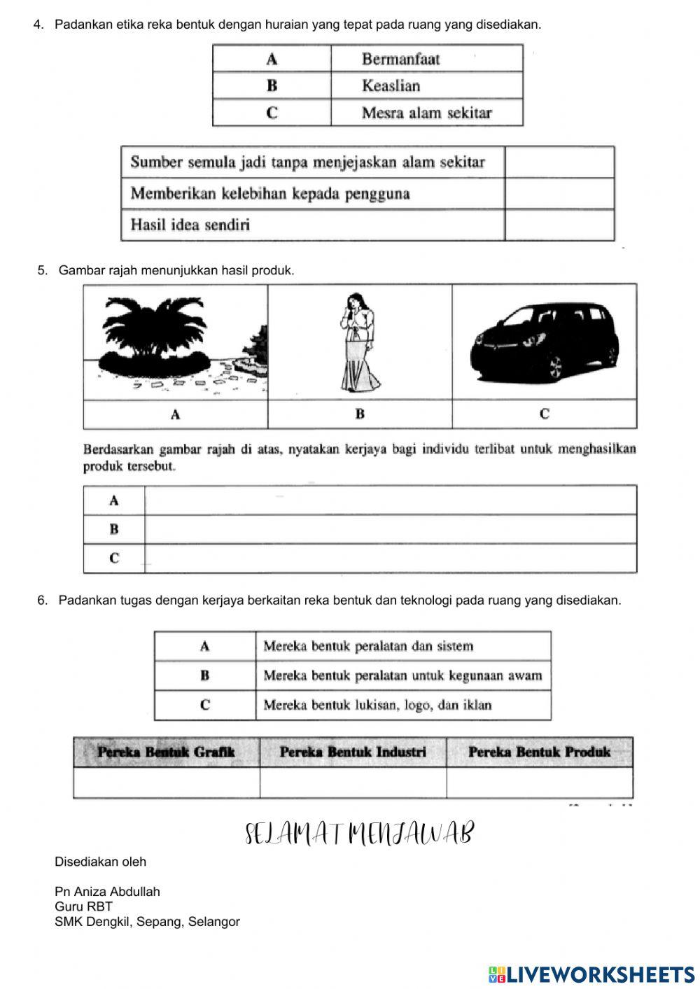 Latihan RBT worksheet | Live Worksheets
