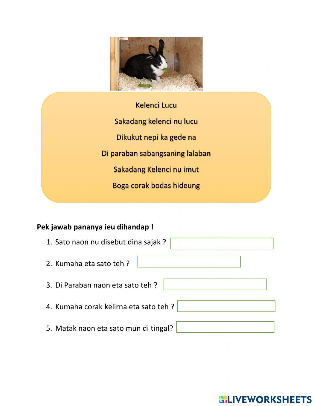 Basa Sunda worksheet | Live Worksheets