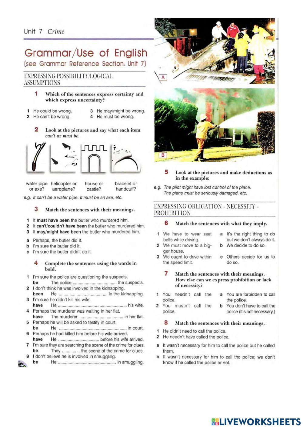 modals revision worksheet online exercise for | Live Worksheets