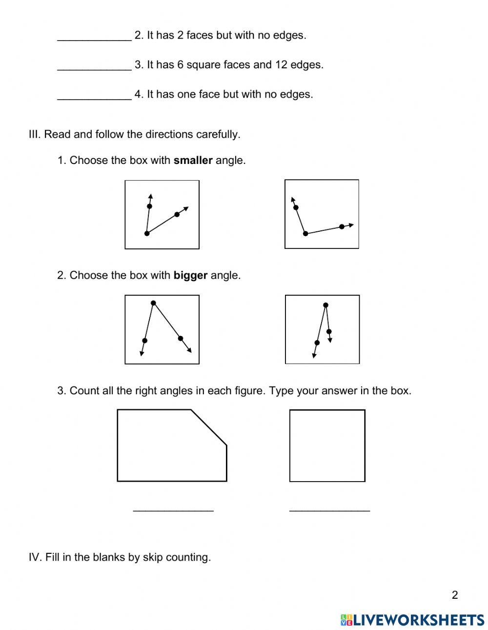 Math 6 3rd Qtr Summative Test B worksheet | Live Worksheets