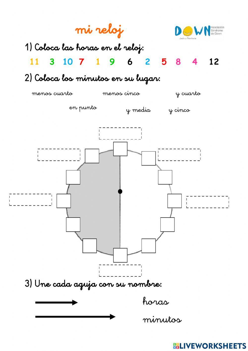 Reloj online activity for 3 | Live Worksheets