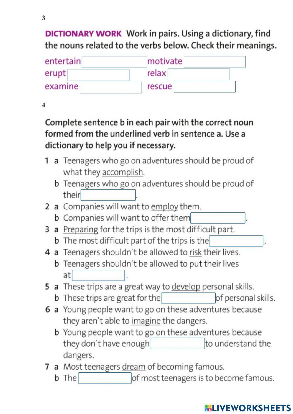 2E Word building Pre-Intermediate online exercise for | Live Worksheets