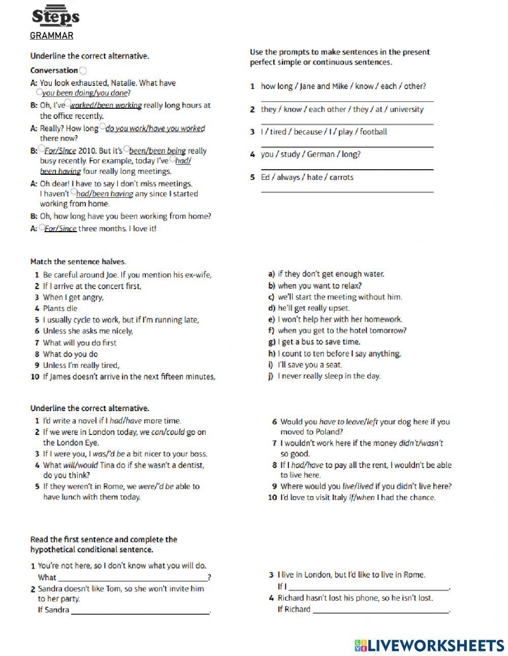 English Test - level IV worksheet | Live Worksheets