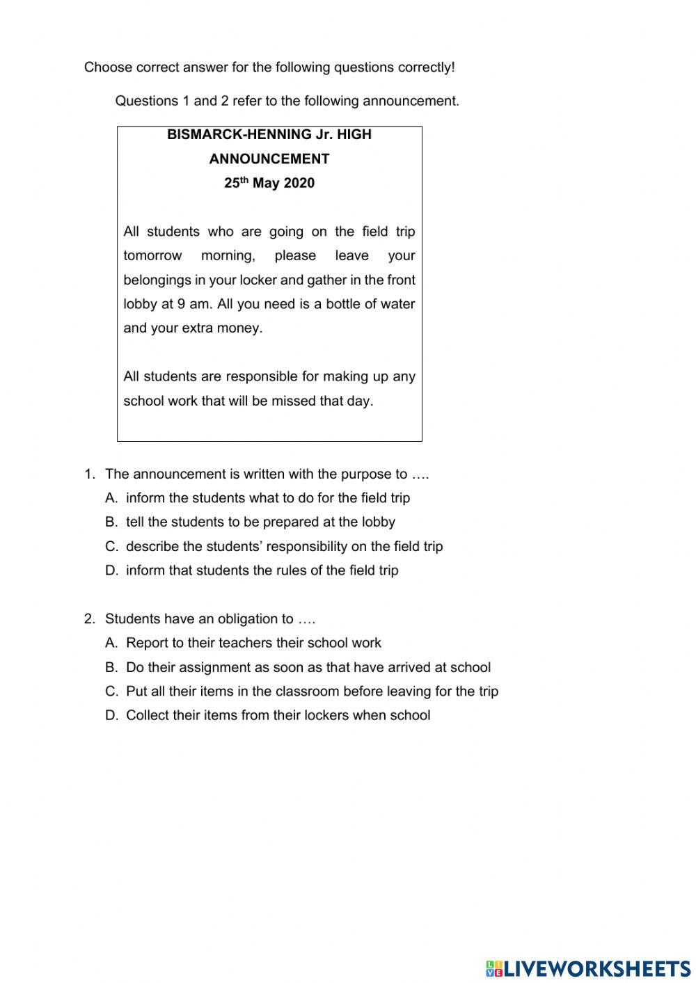 694298 | Announcement Text Exercise | Imas Alawiyah