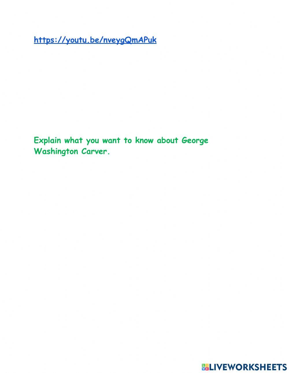 George Washignton Carver worksheet | Live Worksheets