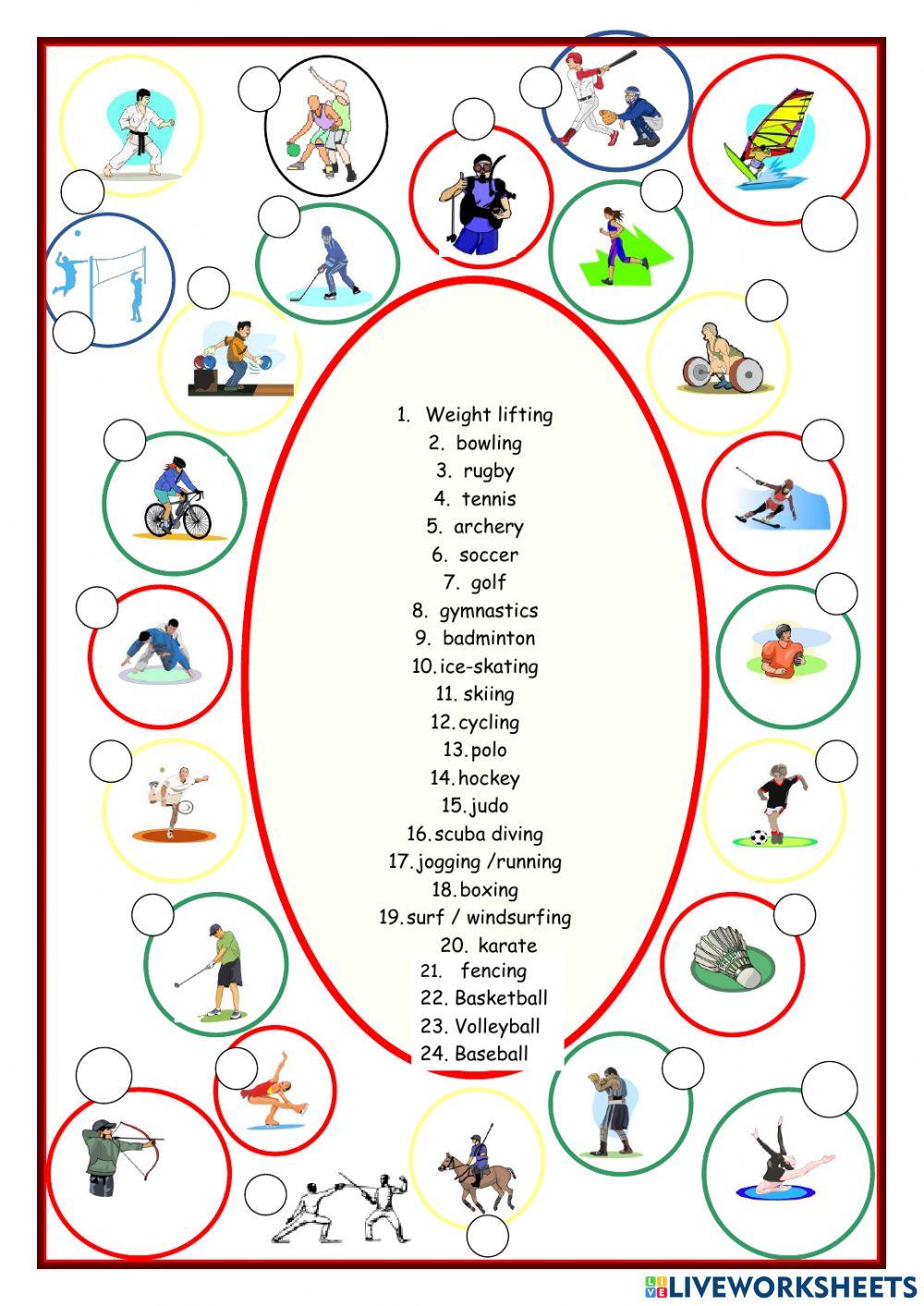 Sports online exercise for | Live Worksheets