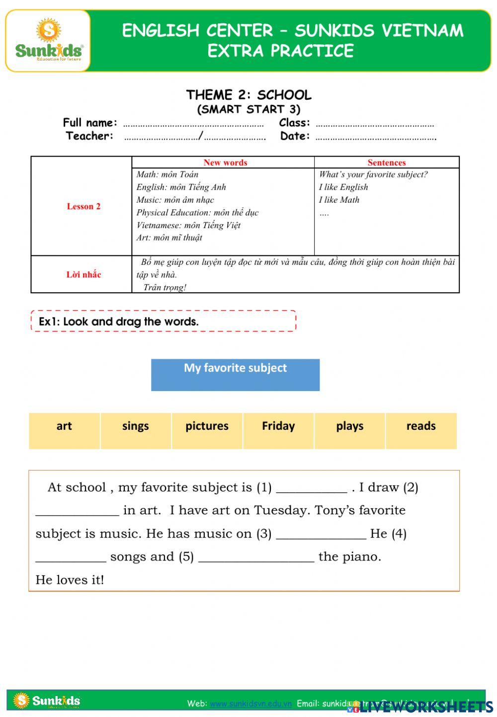 SS3.Unit1.Lesson2 4695941 | sunkidsvietnam29 | Live