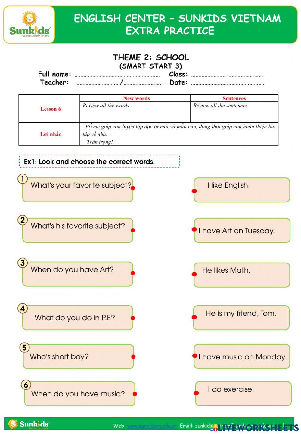 SS3.Unit6.Lesson6 online exercise for | Live Worksheets