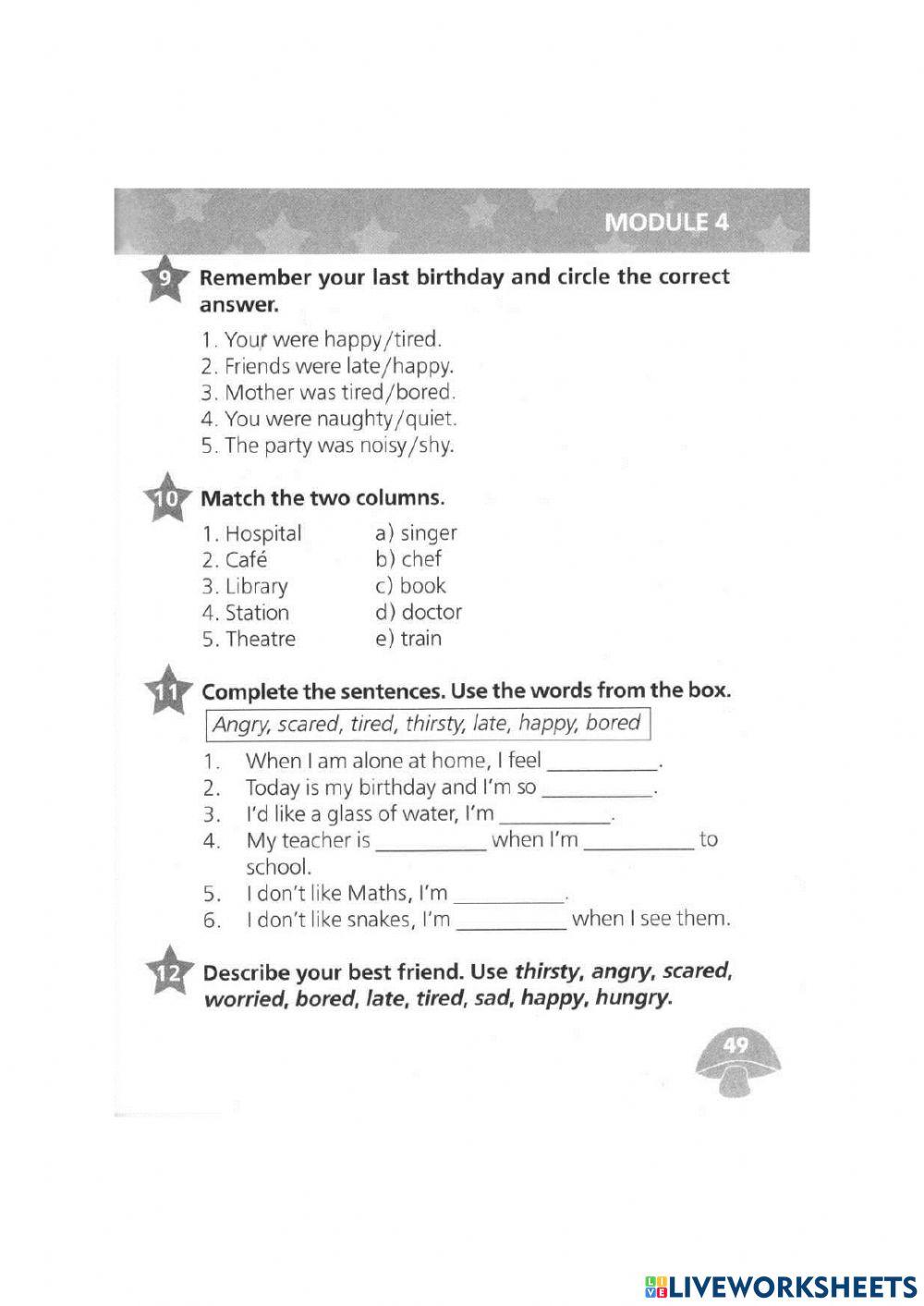 Starlight 4 Module 4 online exercise for | Live Worksheets