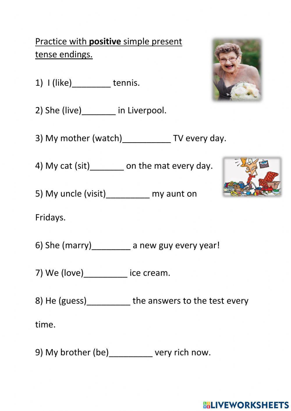 Present tense positive endings | claredoherty01 | Live