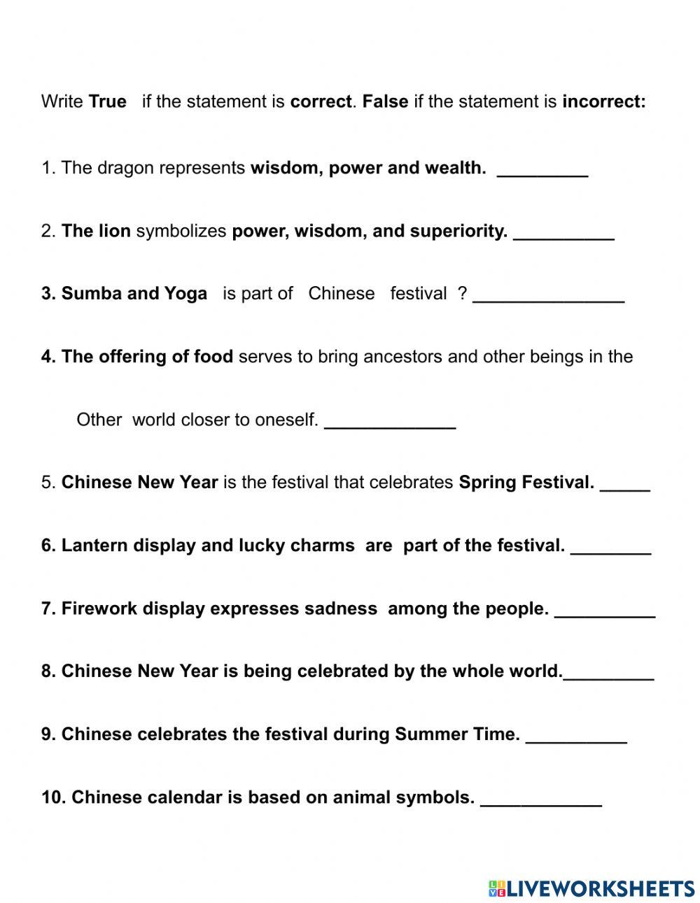 Project Week 6 worksheet | Live Worksheets