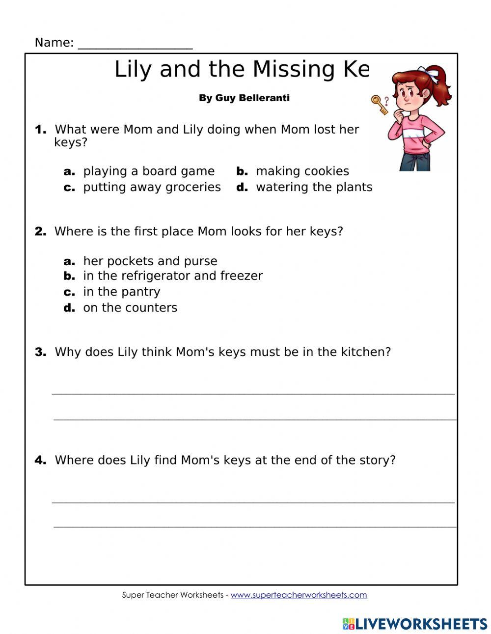 Lily and the Mi… | Free Interactive Worksheets | 6405021
