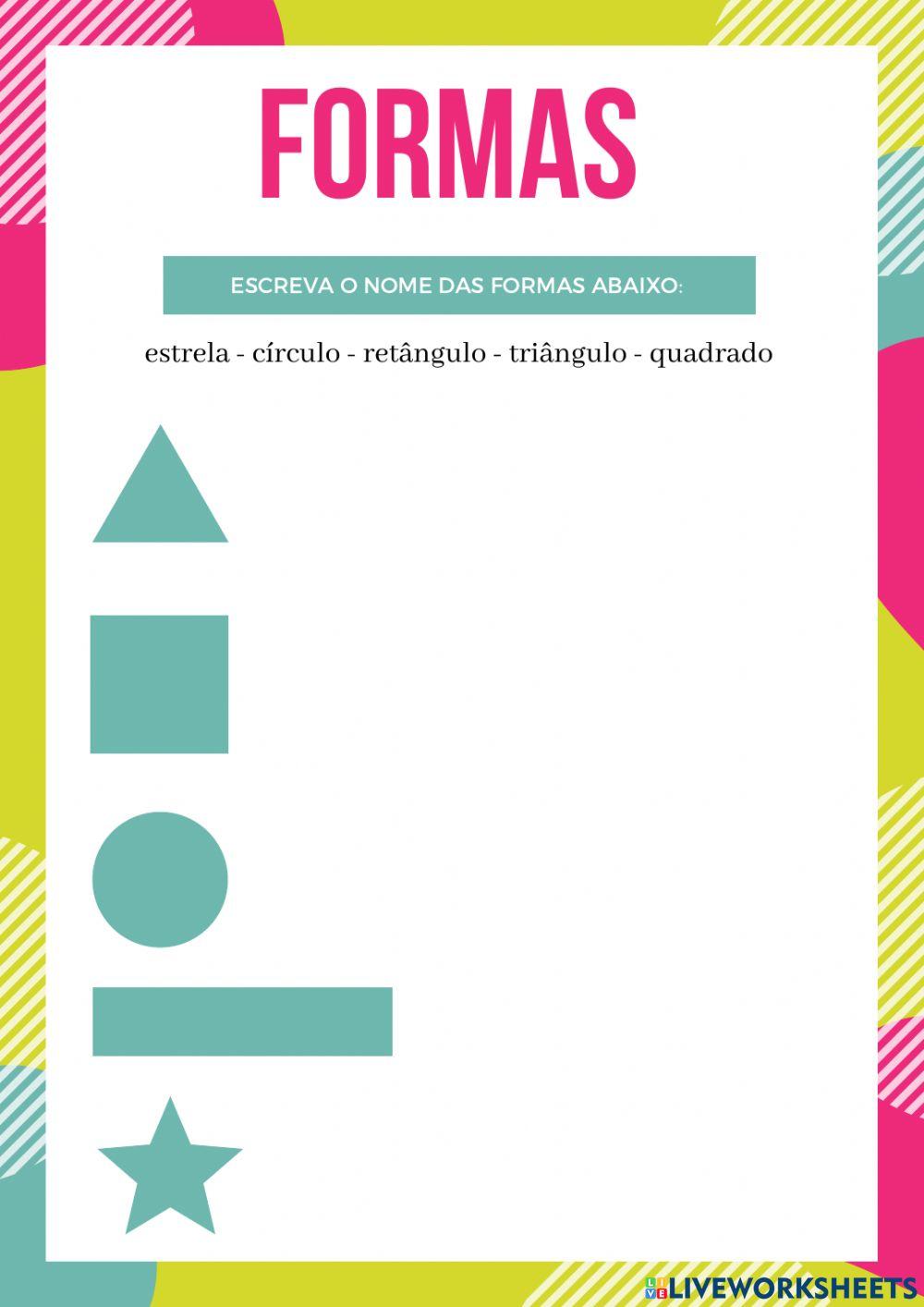Formas interactive worksheet for Básico | Live Worksheets