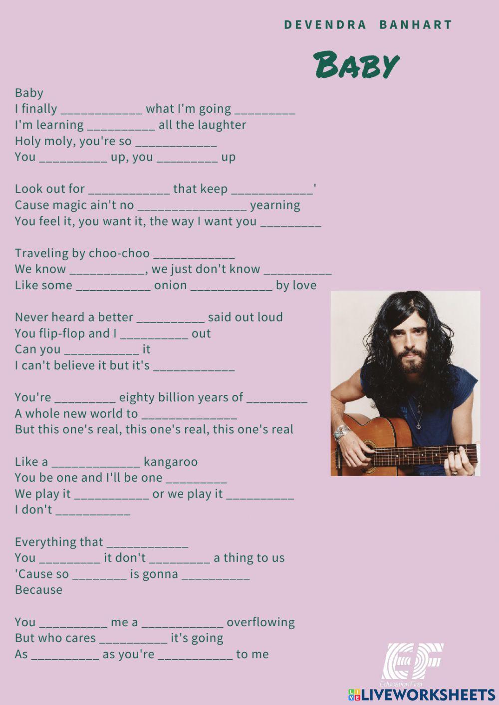 Baby - Devendra Banhart online exercise for | Live Worksheets