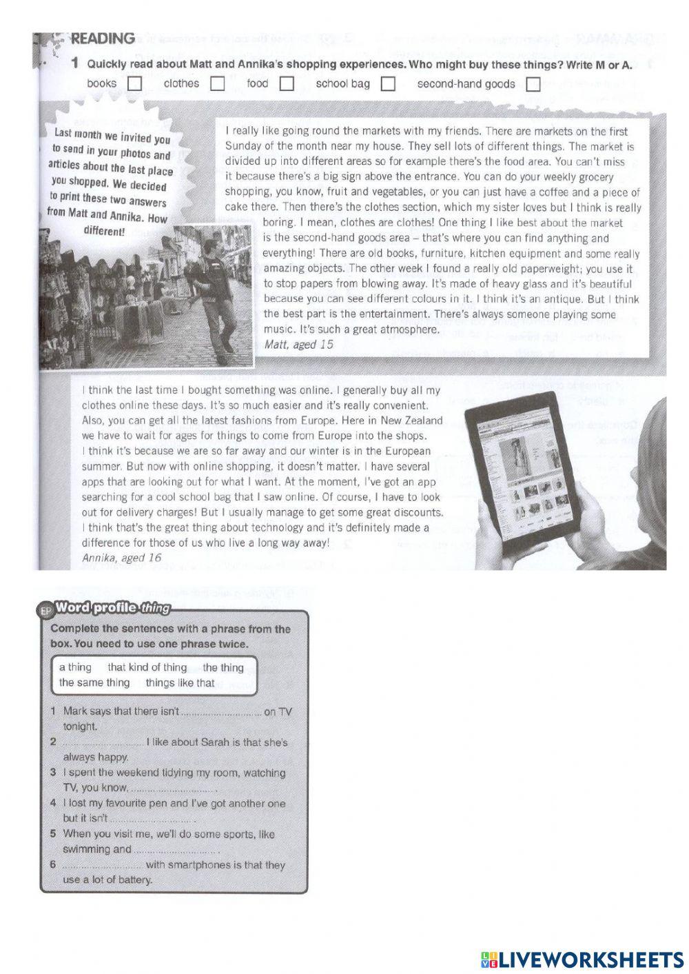 Prepare 5 unit … | Free Interactive Worksheets | 6405955