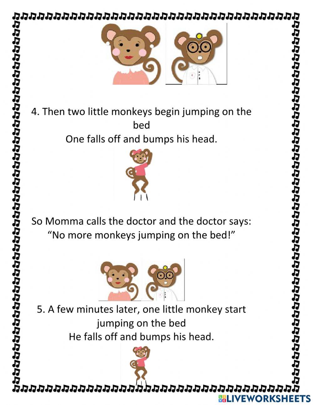 Five little mon… | Free Interactive Worksheets | 697610