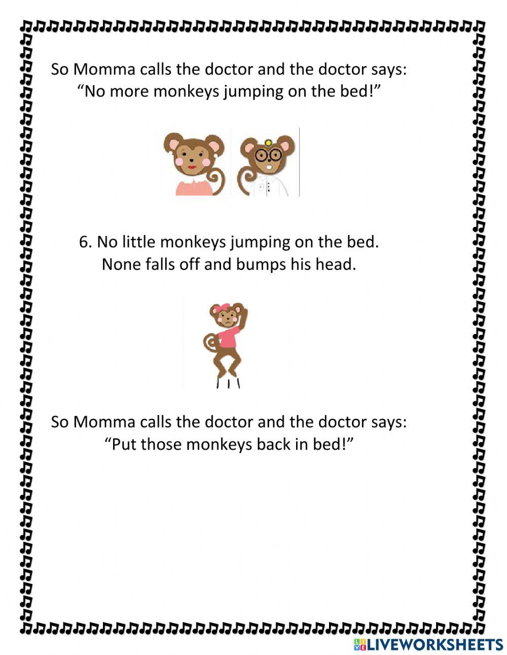 Five little mon… | Free Interactive Worksheets | 697610