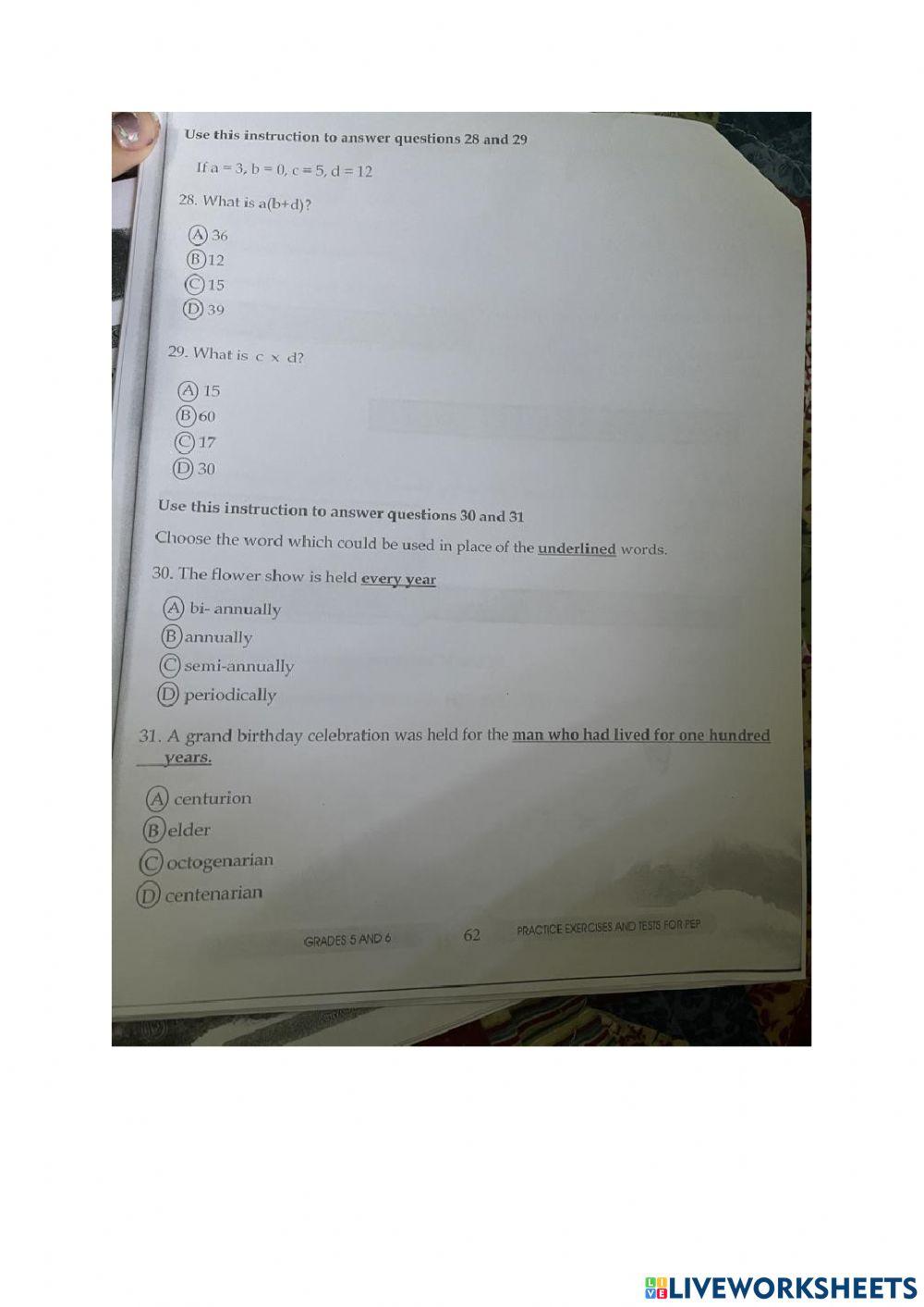 Ability 2 | Free Interactive Worksheets | 698301