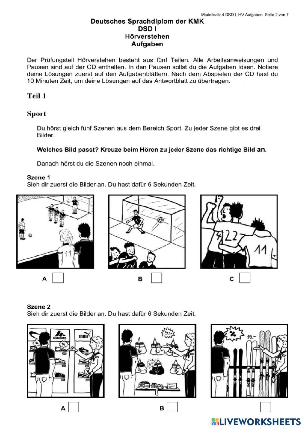 6406484 | DSD TRAINING 2 Hörverstehen (Modellsatz 4)