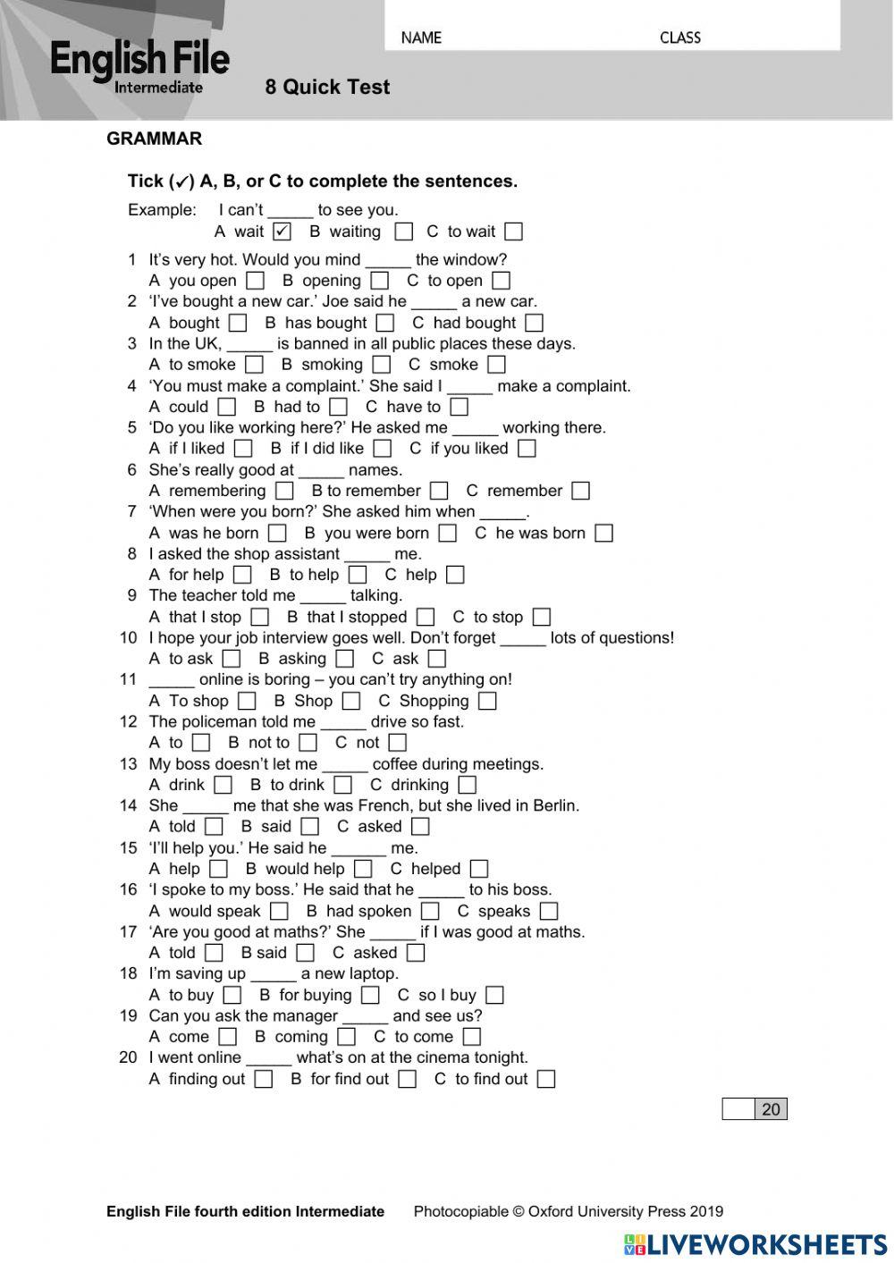 Intermediate Quick 8 6406821 | Ludmila_Gisca | Live