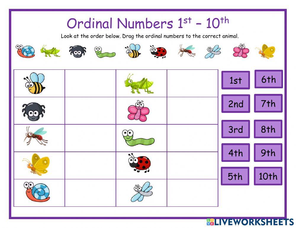 Ordinal Numbers 1 10 Ordinal Numbers 1 10