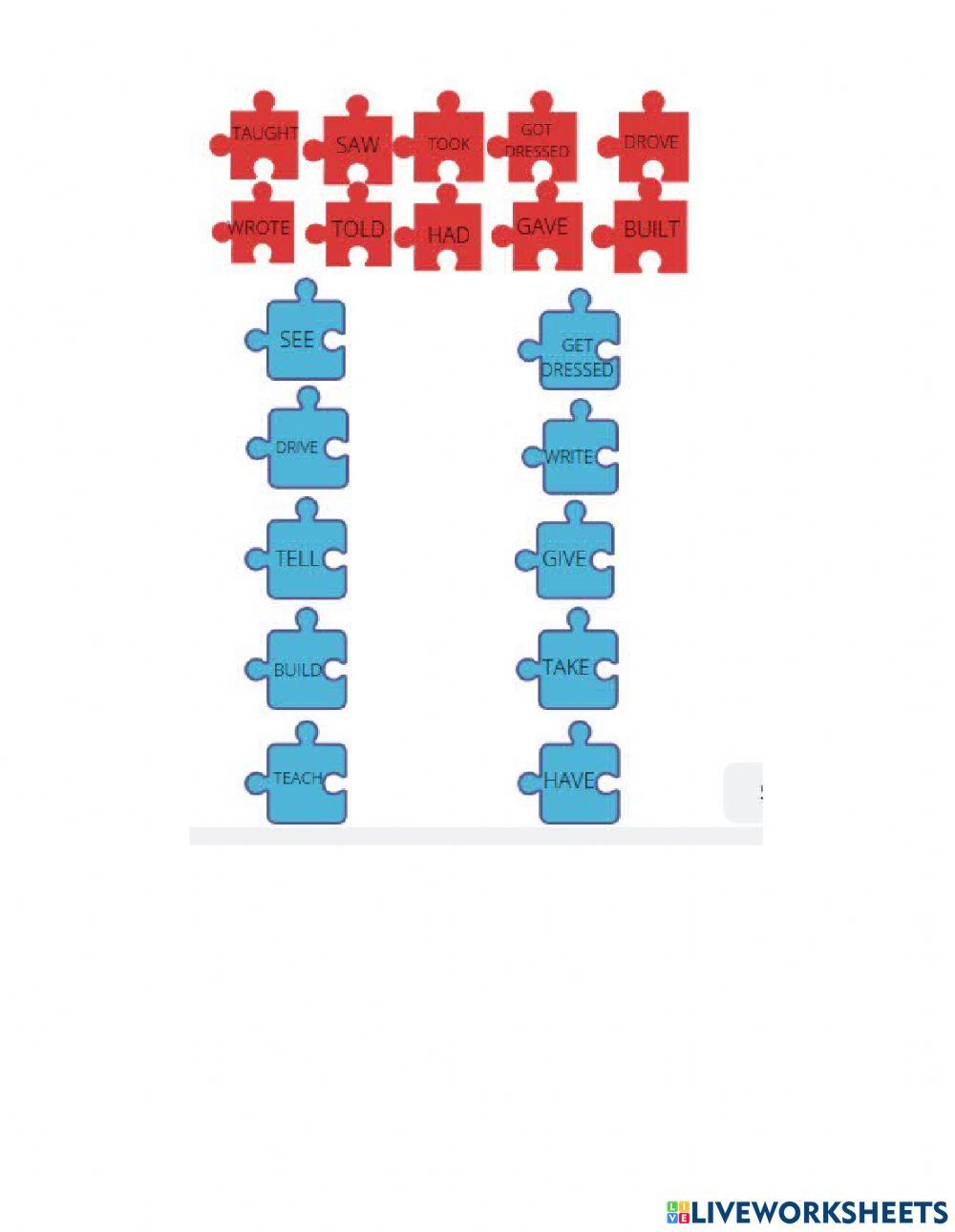 Past simple puzzle online exercise for | Live Worksheets