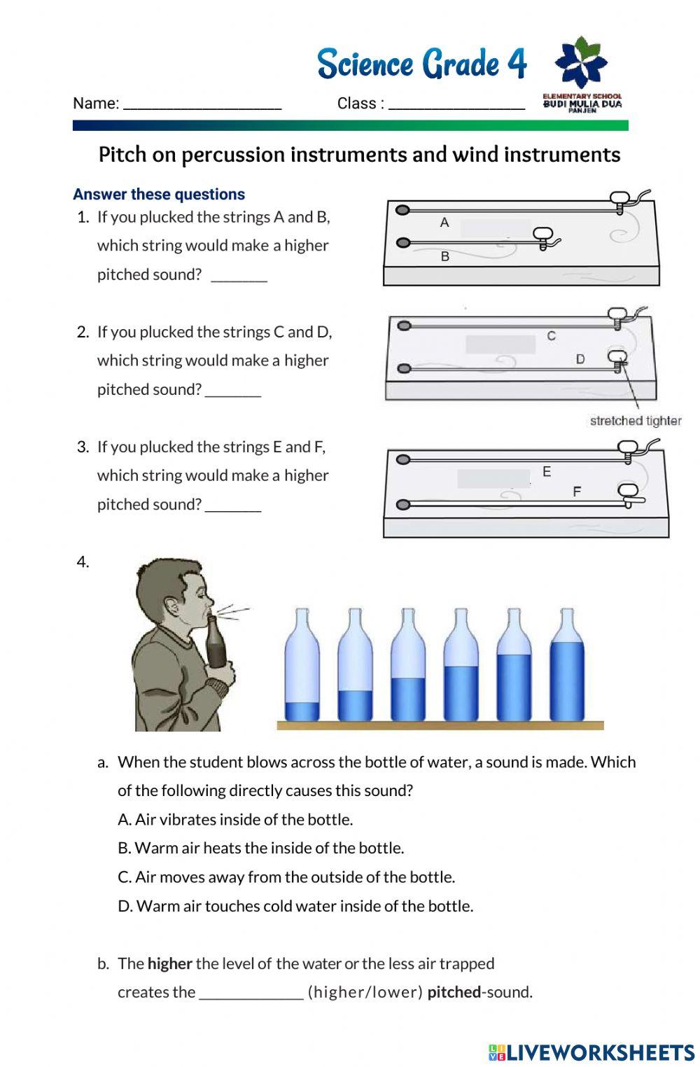 wind instruments pitch