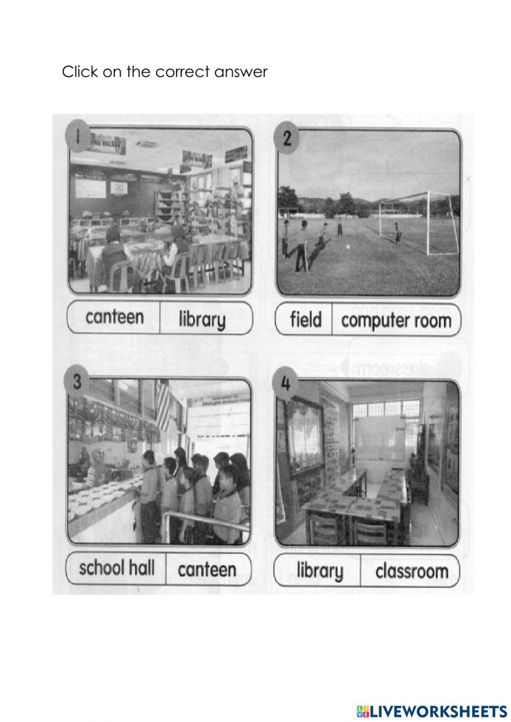 Places in my sc… | Free Interactive Worksheets | 701277