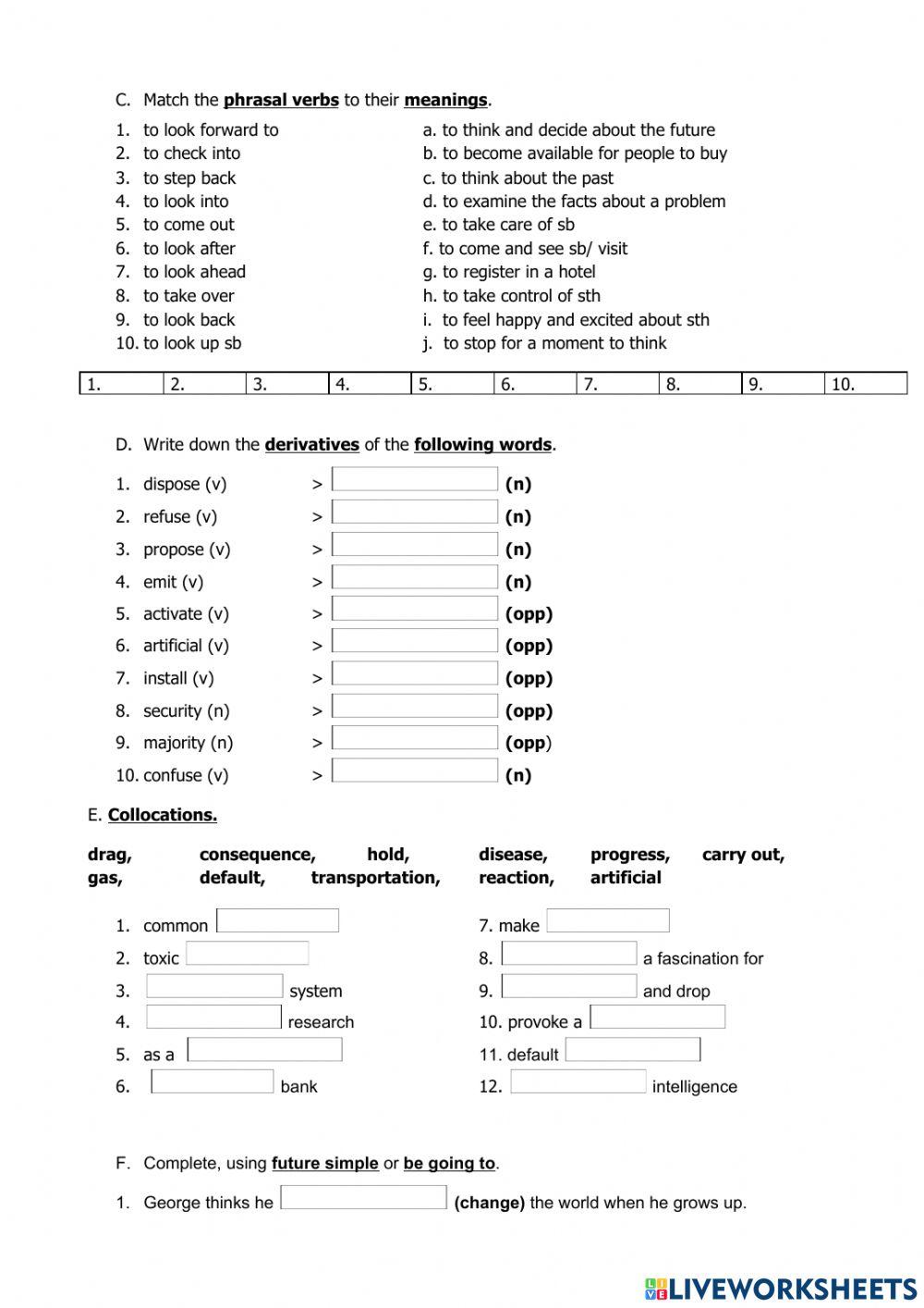 Ultimate English B1+ worksheet | Live Worksheets