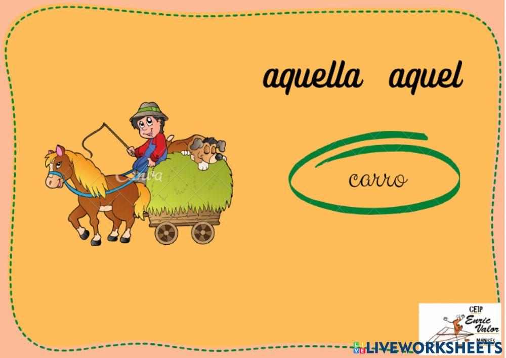 Aquel aquella lectura r rr worksheet | Live Worksheets