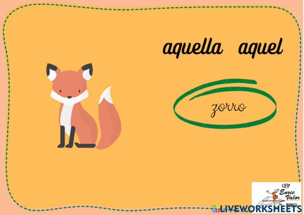 Aquel aquella lectura r rr worksheet | Live Worksheets