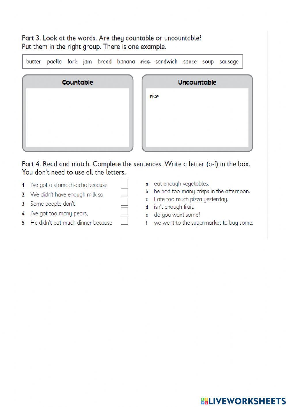 KB 6 Unit 4 test worksheet | Live Worksheets