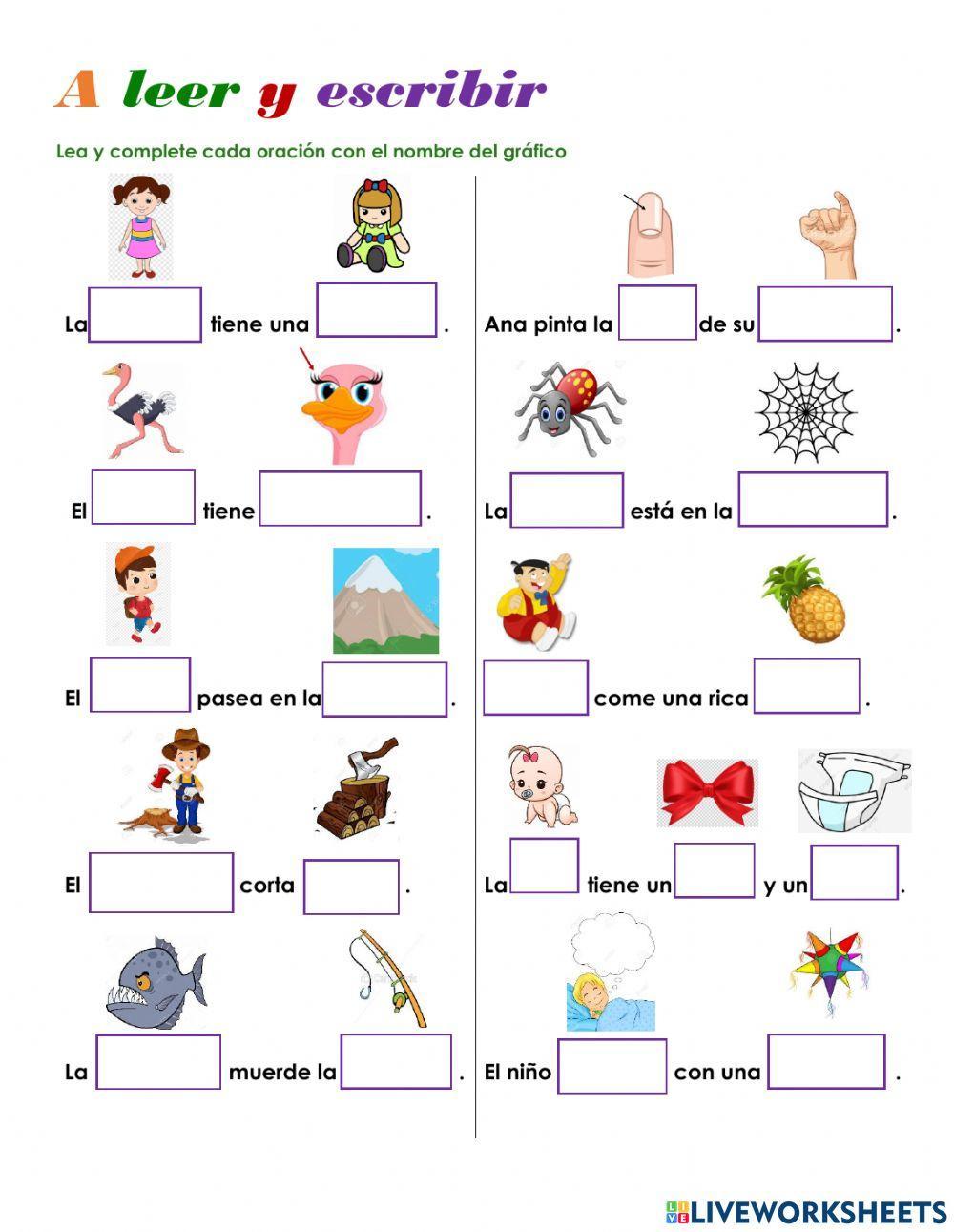 Oraciones incompletas fonema ñ 0831 | Beatriz