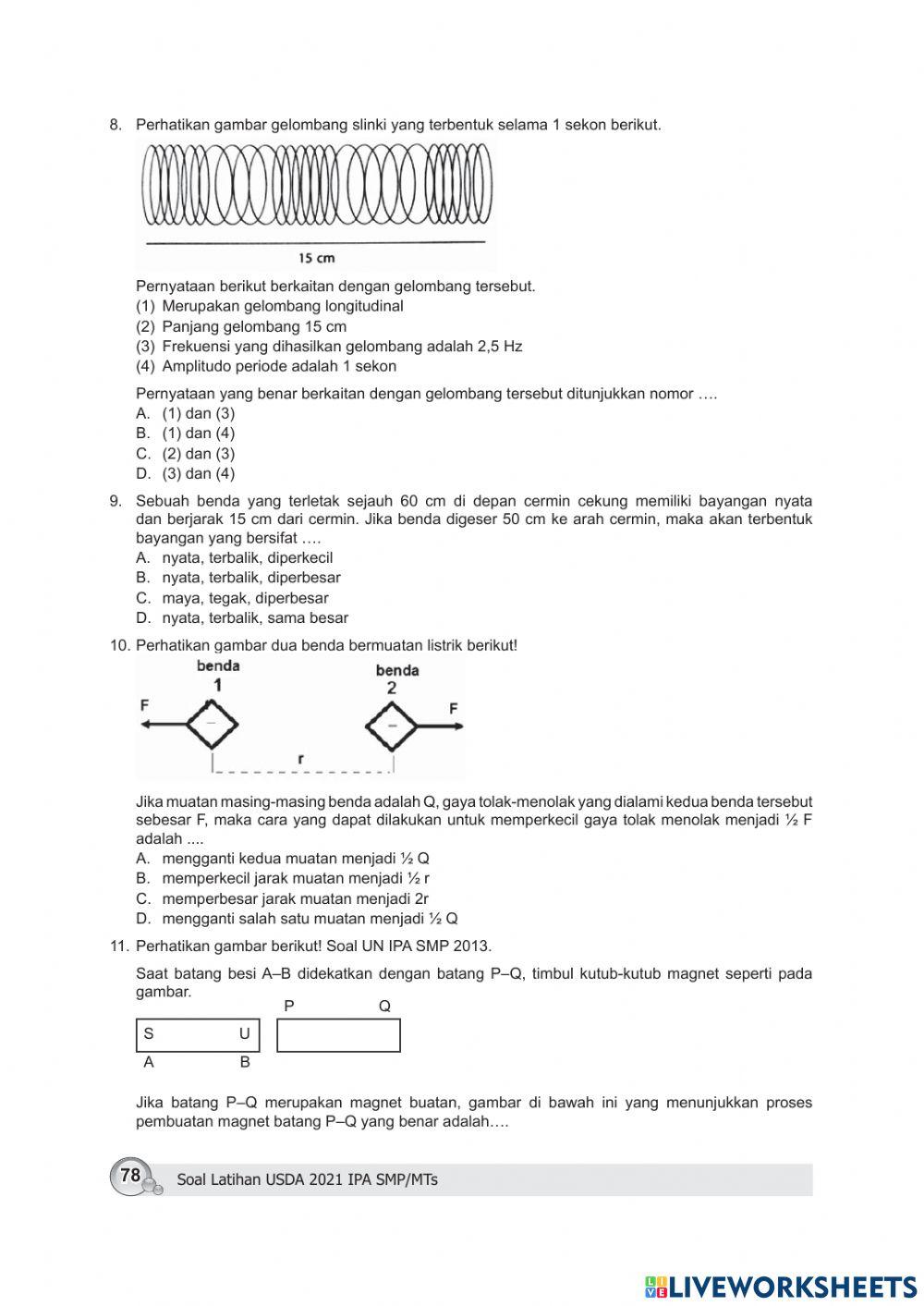 Latihan USDA worksheet | Live Worksheets