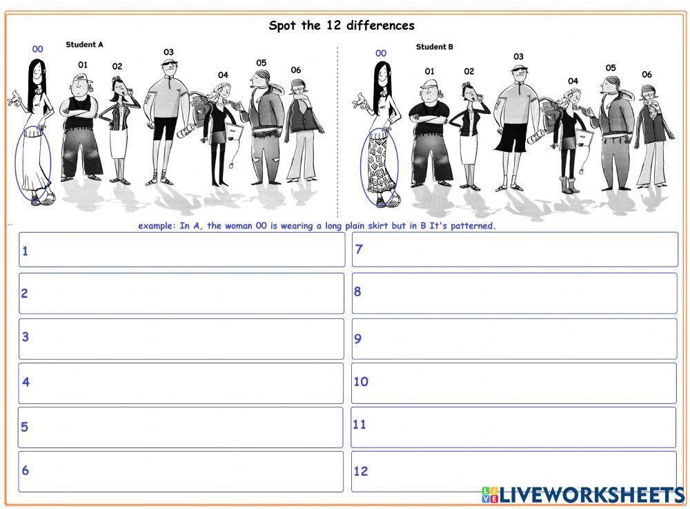 spot the difference esl