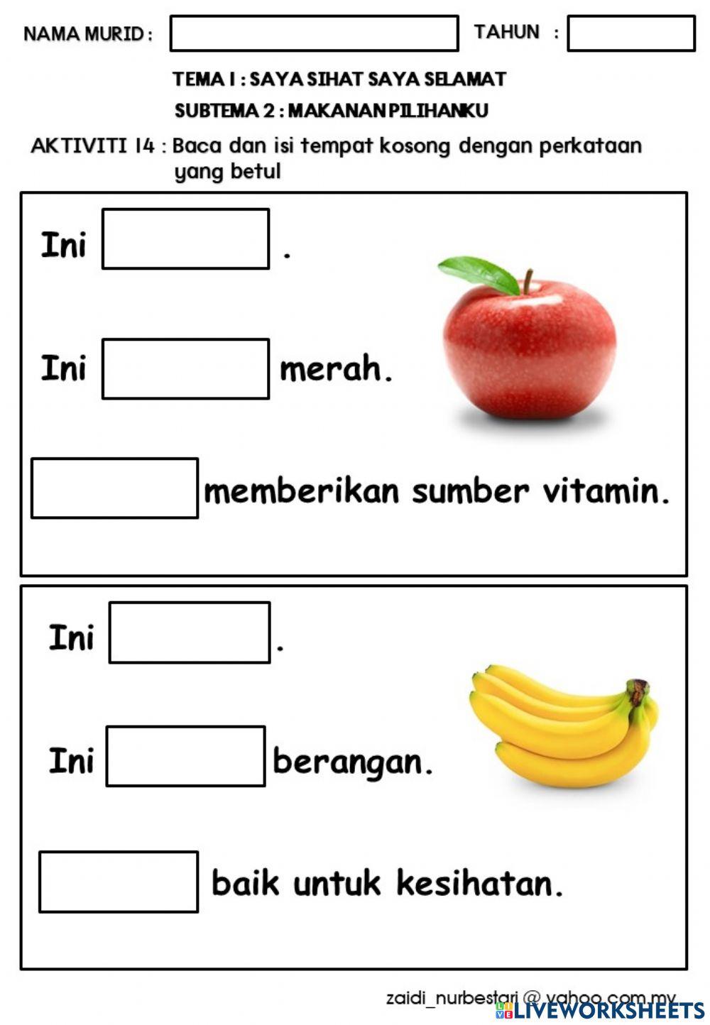 Program Transisi tahun 1 online activity for Tahap 1 | Live Worksheets