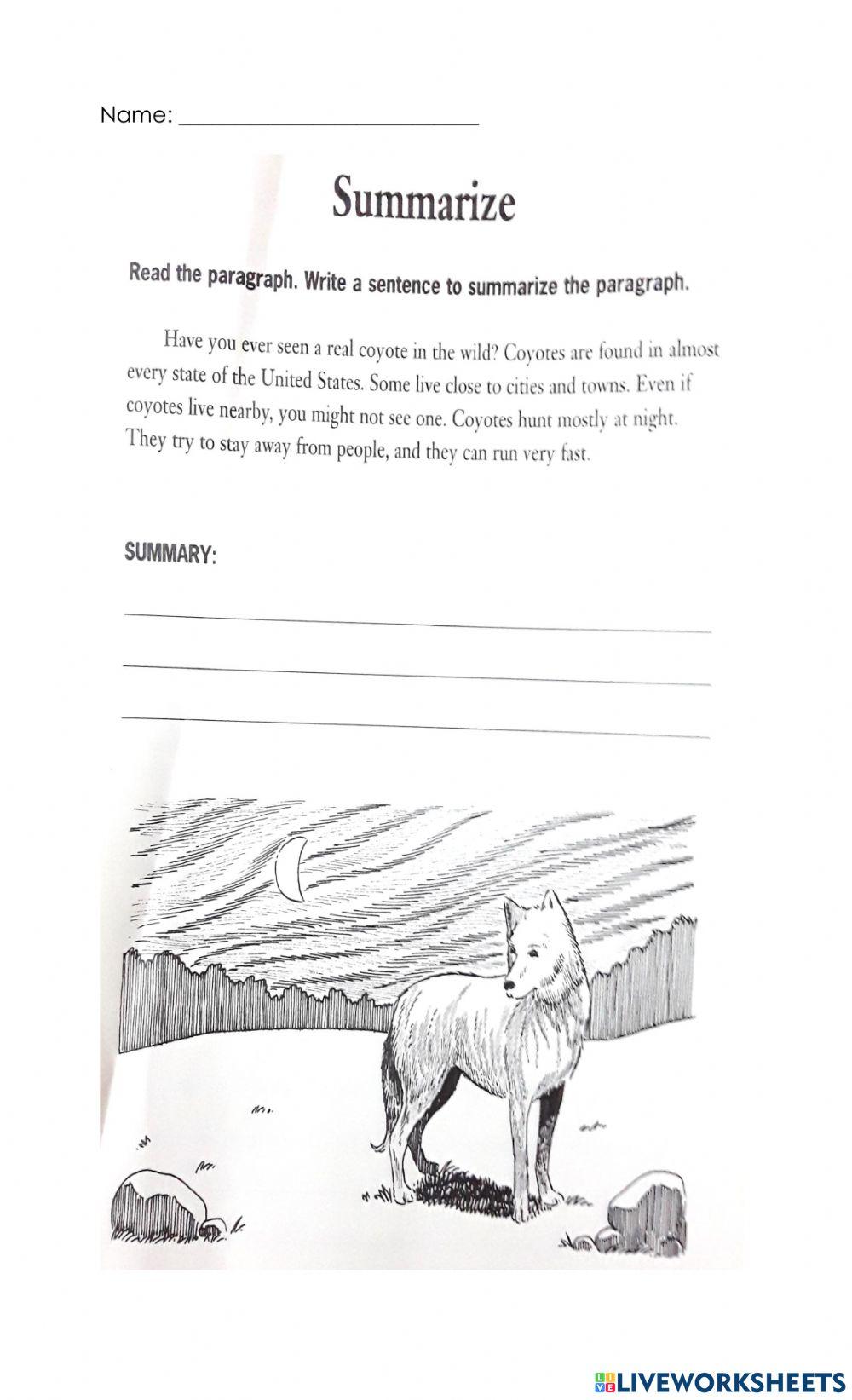 Summarizing Online Worksheet Live Worksheets summarizing-online-worksheet-live-worksheets