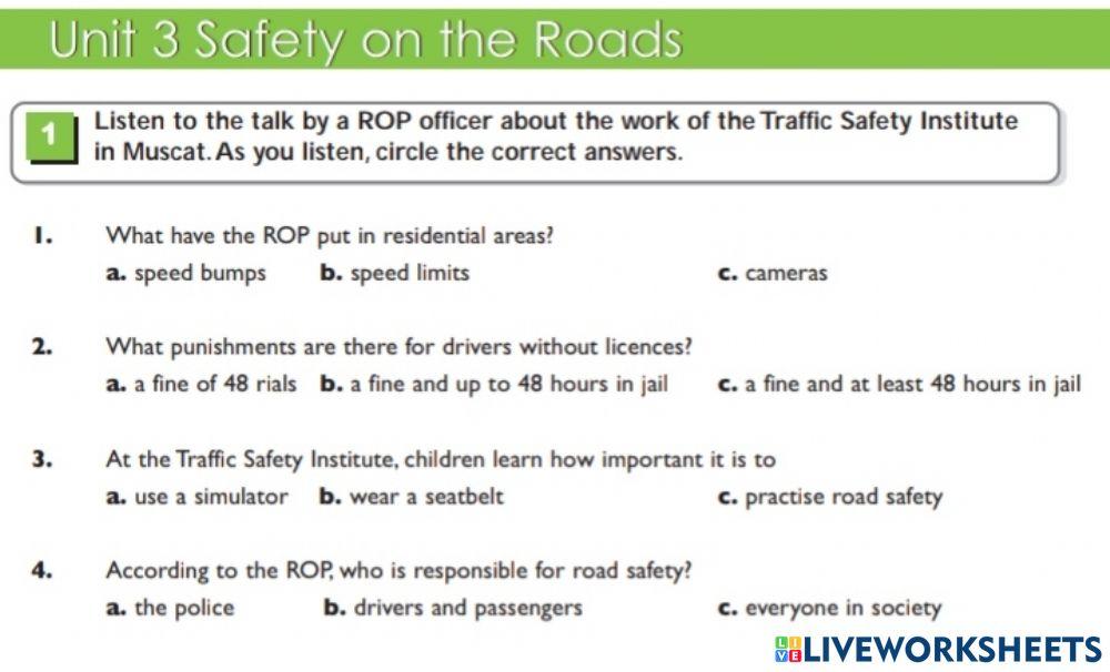 Theme 4 Un. 3 task 1 online exercise for | Live Worksheets