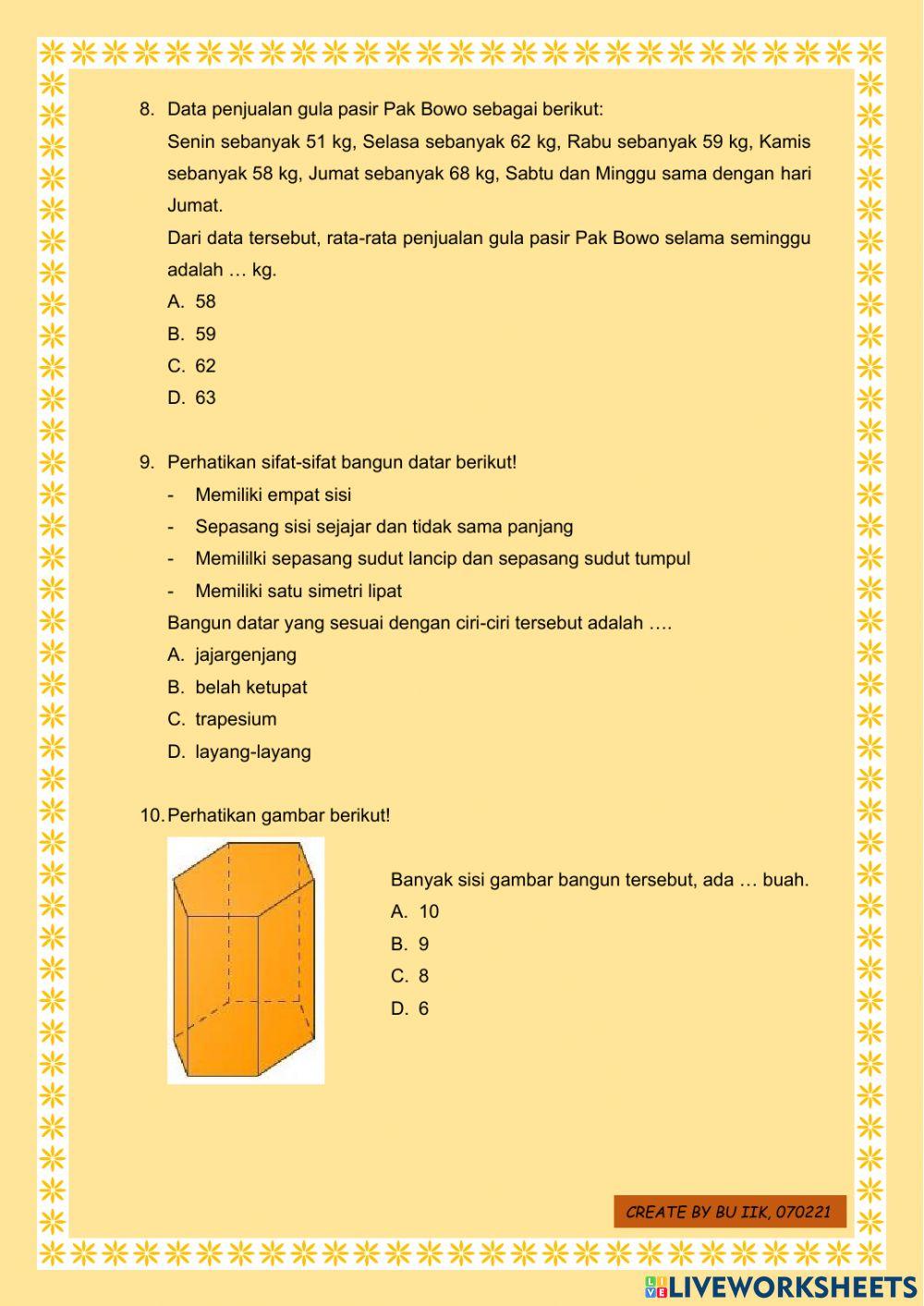 Sesi 3 worksheet | Live Worksheets