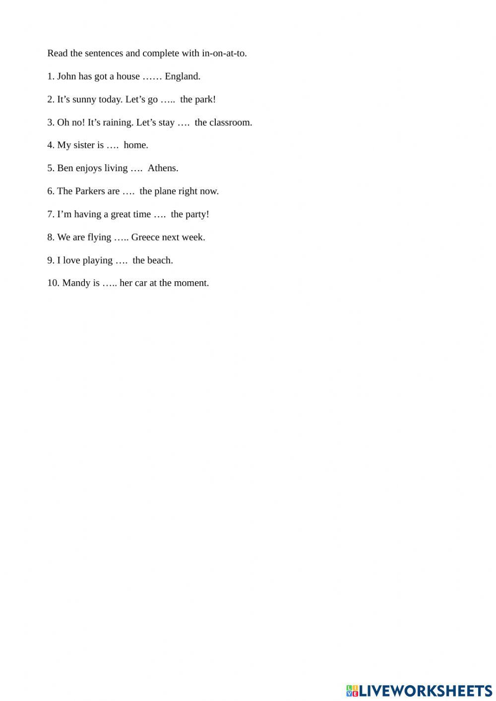 a grammar worksheet | Live Worksheets