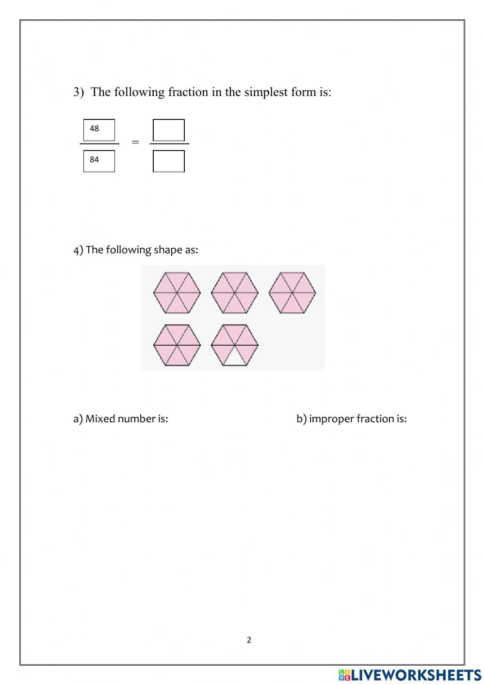 fraction quiz | Free Interactive Worksheets | 705230