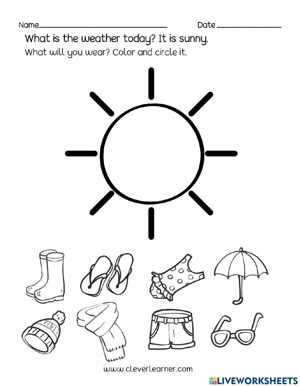 Sunny day 0942 | TeacherFanny | Live Worksheets
