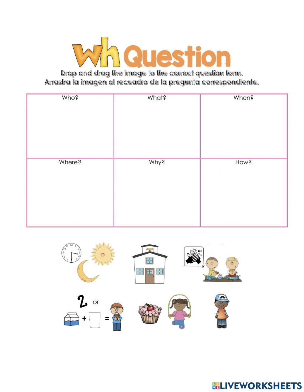 WH Questions 705529 | Diana Ayala | Live Worksheets
