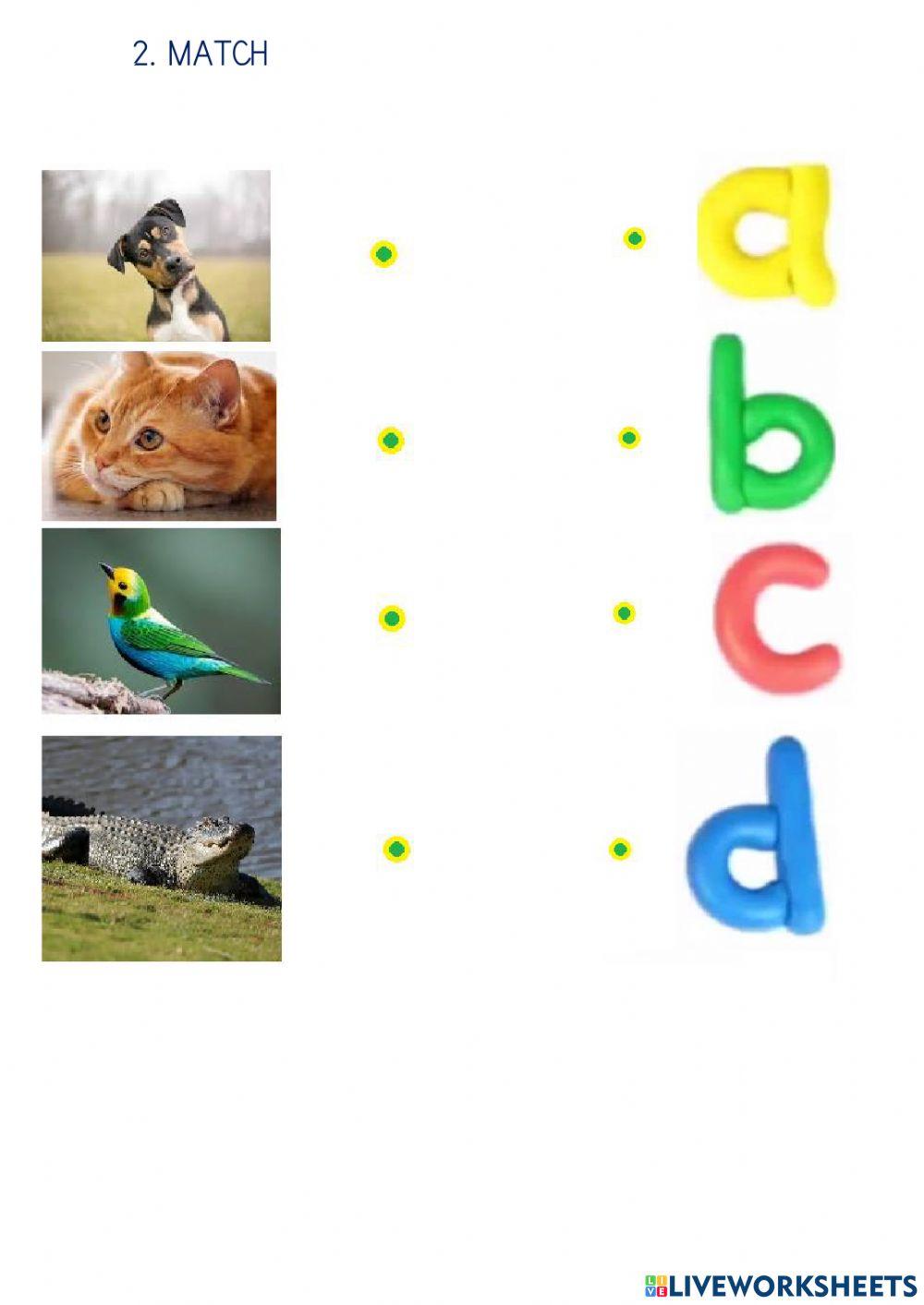 The alphabet a-d worksheet | Live Worksheets