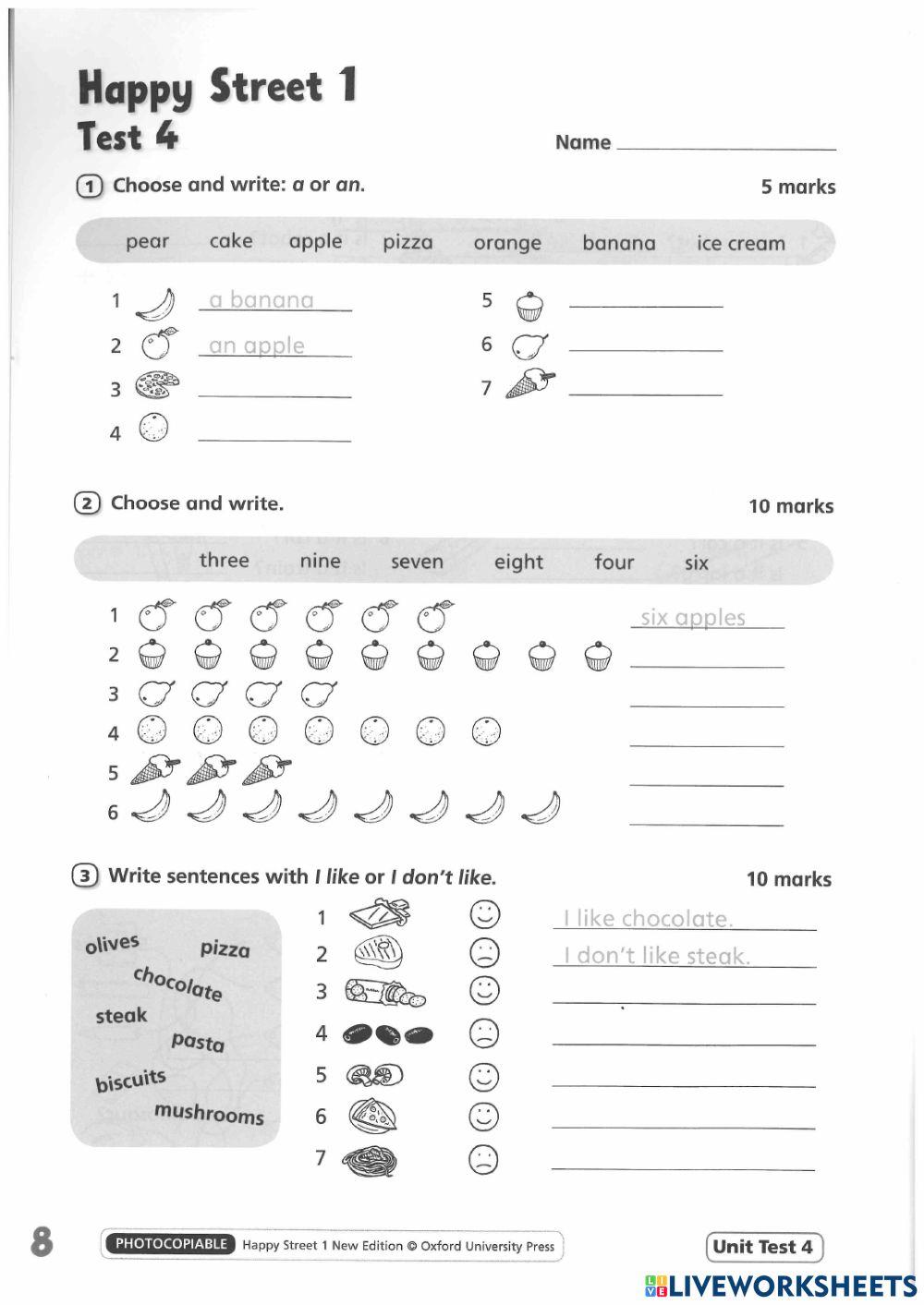 Happy Street 1 Unit 4 online exercise for | Live Worksheets