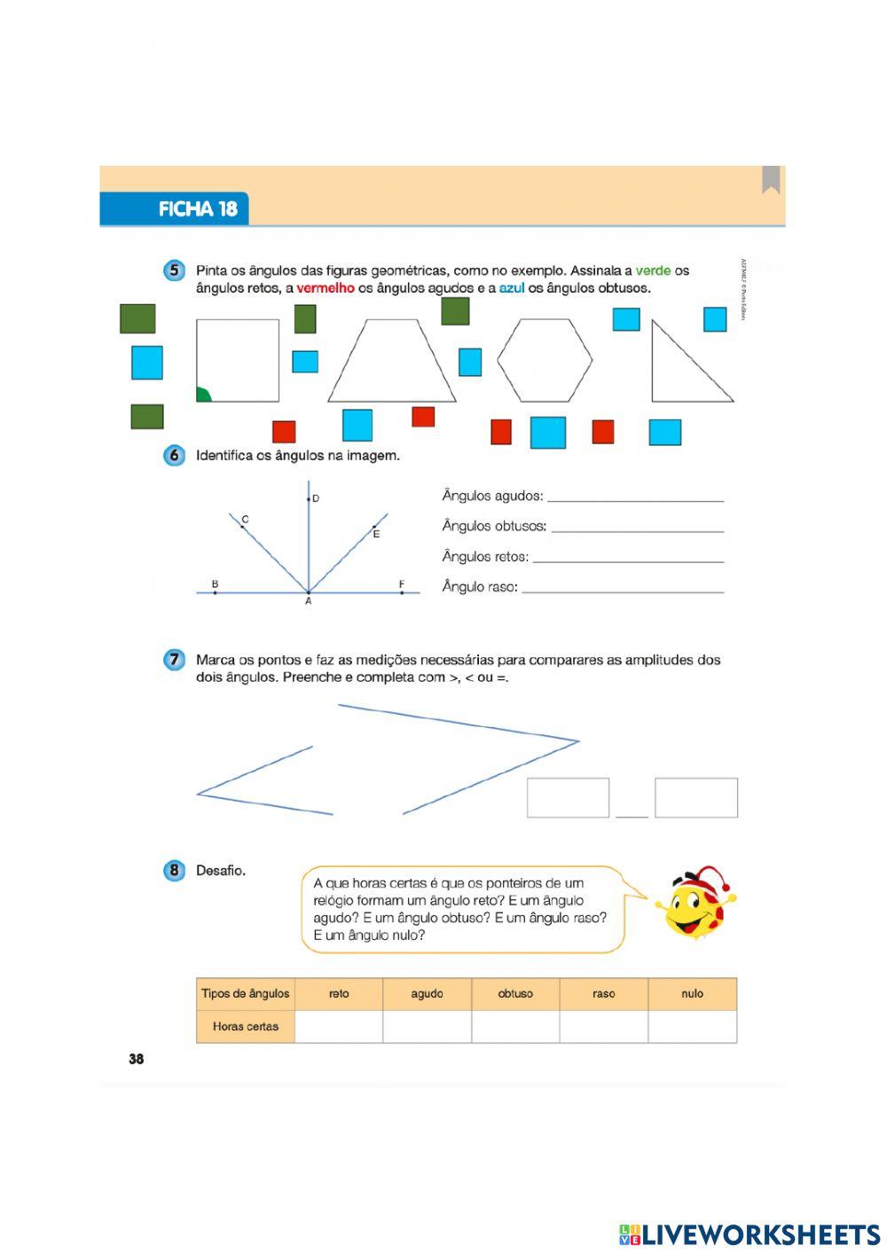 Angulos interactive activity for Angulos | Live Worksheets